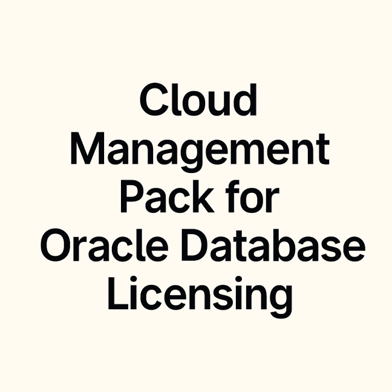 Cloud Management Pack for Oracle Database Licensing
