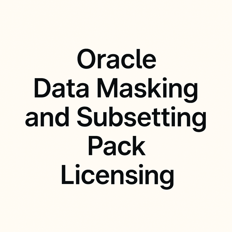 Oracle Data Masking and Subsetting Pack Licensing