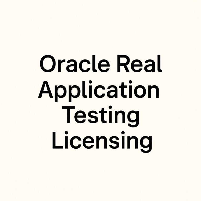 Oracle Real Application Testing Licensing