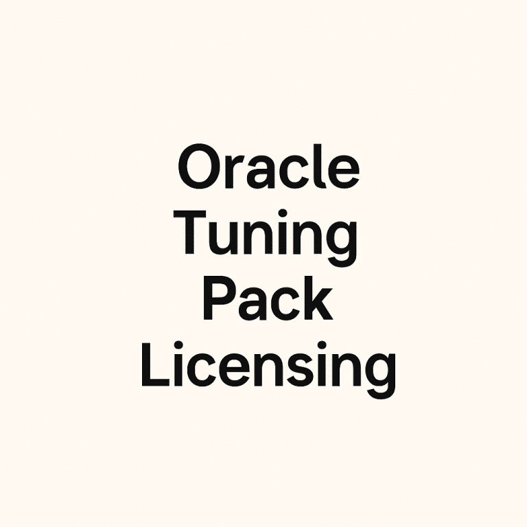 Oracle Tuning Pack Licensing