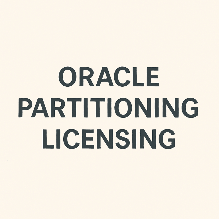 Oracle Partitioning Licensing
