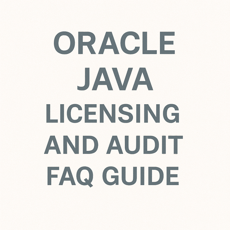 Oracle Java Licensing And Audit Faq Guide