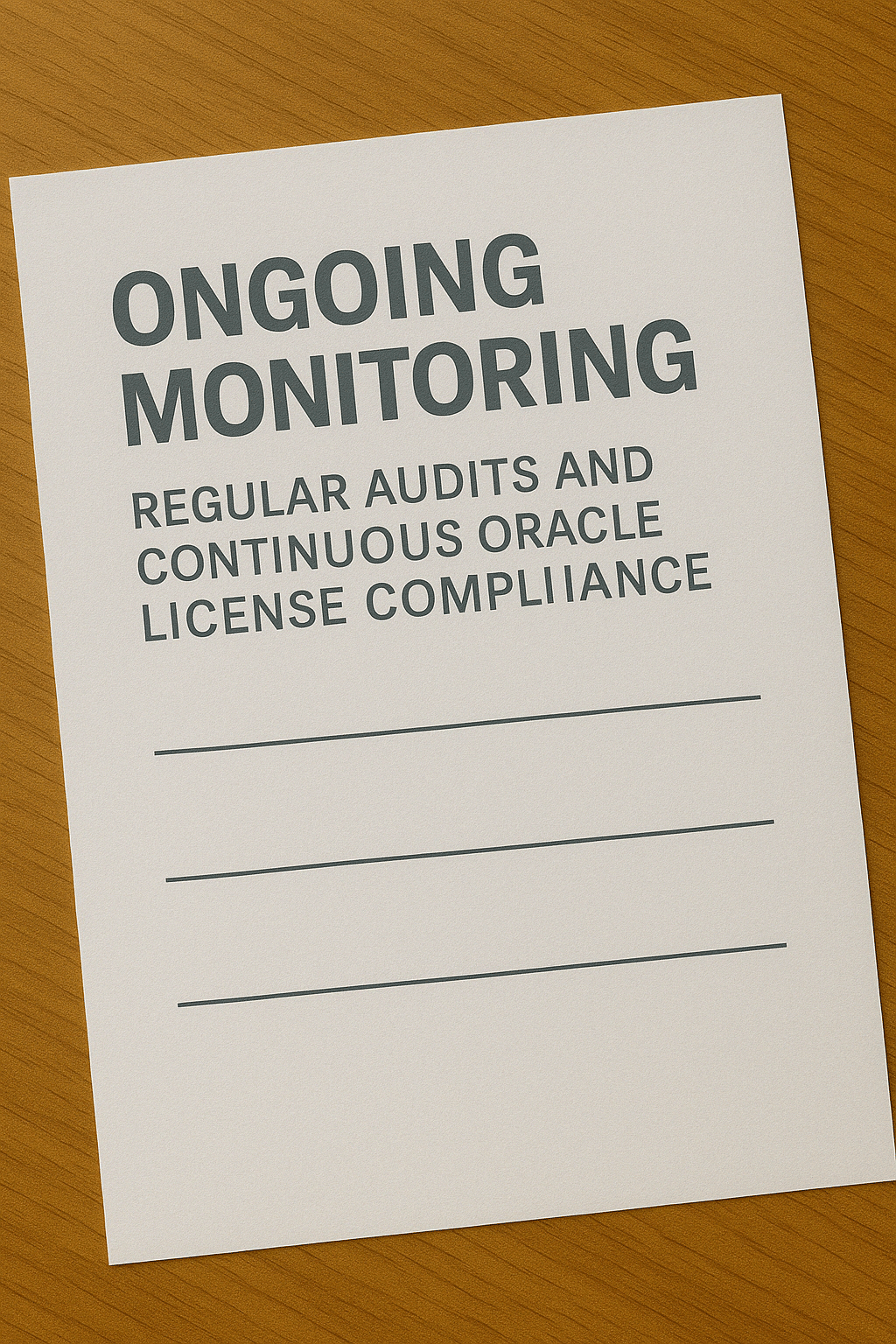Ongoing Monitoring: Regular Audits and Continuous Oracle License Compliance