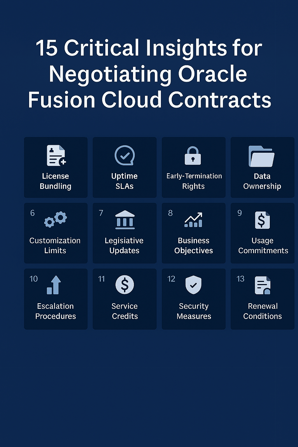 15 Critical Insights for Negotiating Oracle Fusion Cloud Contracts